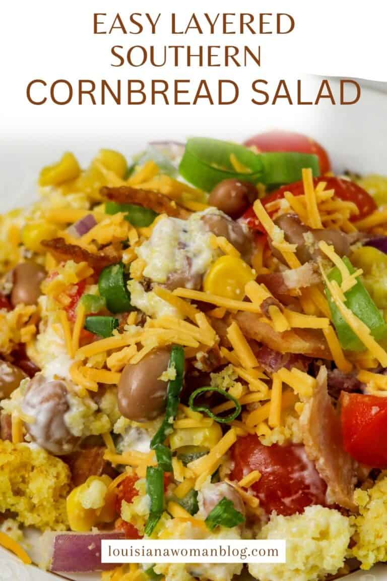 Easy Layered Southern Cornbread Salad • Louisiana Woman Blog