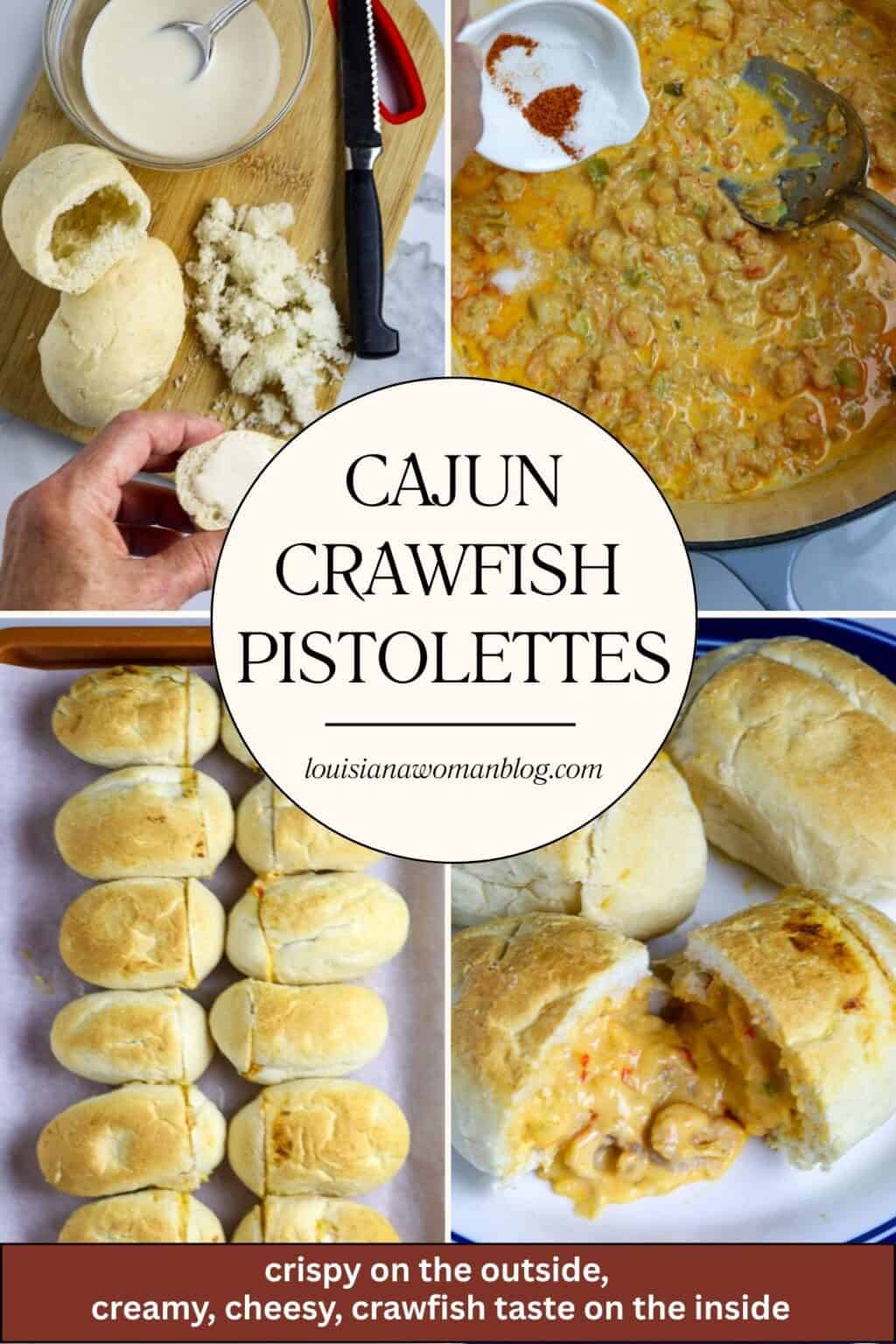 Crawfish Pistolettes Recipe: Baked Cheesy Cajun Rolls • Louisiana Woman ...